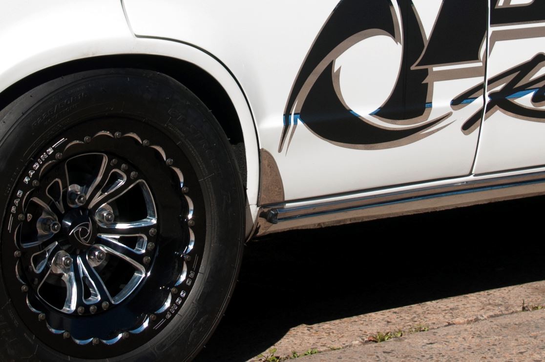 MAZDA RX3 REAR DOOR SILL STAINLESS TRIM SET - SHARK FINS. Pac ...