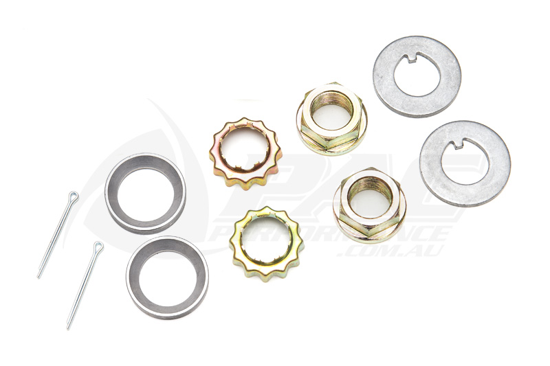 HUB NUT & WASHER KIT RX2/3/4/R100/1000 . Pac Performance Racing