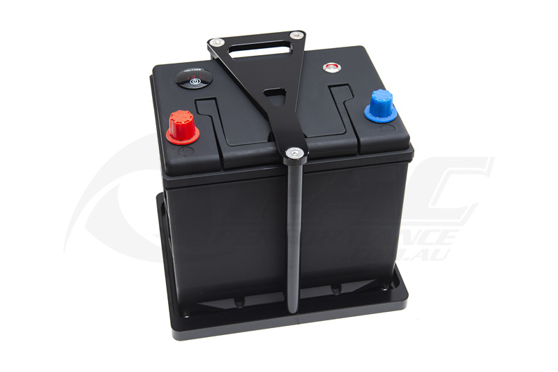 ULTRALIGHT LITHIUM 12V 950CCA BATTERY WITH BILLET HOLD DOWN TRAY. Pac ...