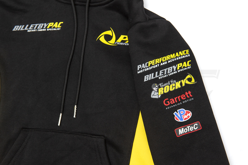 PAC PERFORMANCE 2024 SPONSORED TEAM HOODIE. Pac Performance Racing NZ