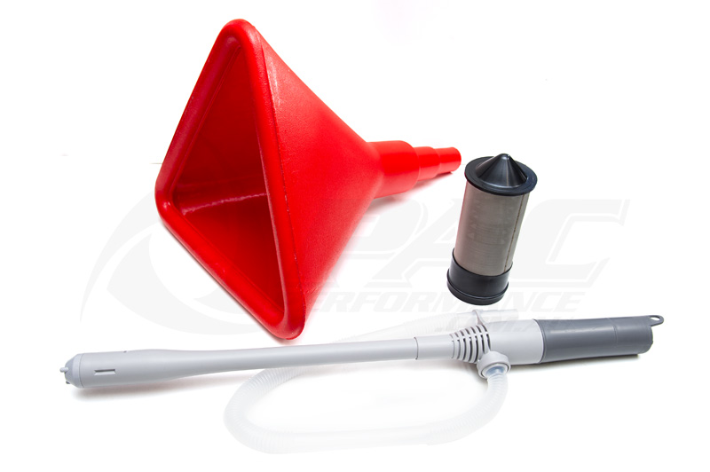 TRIANGULAR FUEL FILLER FUNNEL WITH FILTER 14-INCH. Pac Performance ...