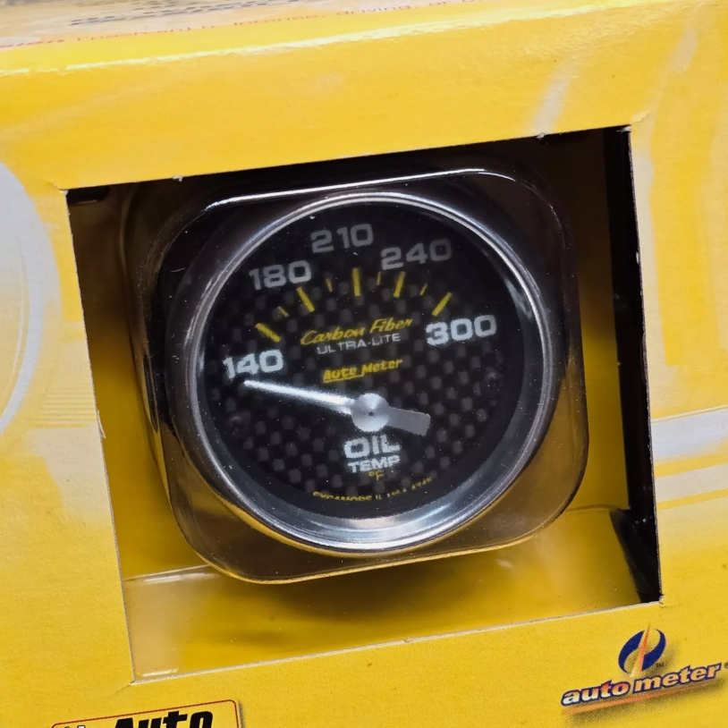 AUTOMETER CARBON FIBRE ELECTRIC OIL TEMPERATURE GAUGE 2-1/16" PART NO #4748. Pac Performance Racing